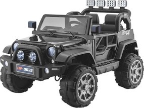 LEAN CARS Elektrické autíčko Jeep HP012 černé, LED, MP3