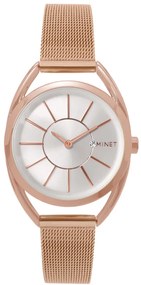 Růžové dámské hodinky MINET ICON ROSE GOLD MESH MWL5015