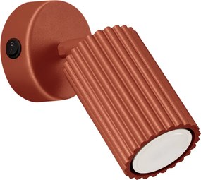 Sollux Lighting Nástěnné svítidlo KARBON červený okr s vypínačem
