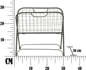 Stojan na časopisy z kovu Mauro Ferretti Phoenix, 34 x 30 cm