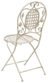 Sada 4 zahradních kovových židlí špinavě bílých BIVIO Beliani