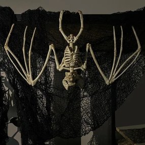 Dekorace Halloween kostra netopýra Halloween 30 cm Malatec 22005