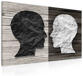 Malvis ® Obraz na stěnu Černobílá mysl Velikost (šířka x výška): 150x90 cm