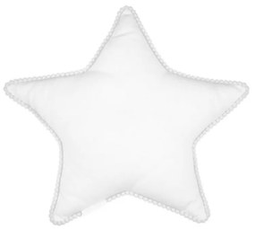 Mini Boho polštář hvězda s bublinkami bílý 38 cm