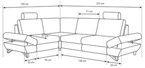 Sedací souprava AVESTA II | 199x272 cm | rozkládací + úložný prostor | VÝBĚR TKANIN
