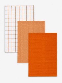Sinsay - Sada kuchyňských utěrek s bavlnou 3 pack - oranžová