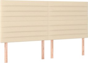 Box spring postel s matrací krémová 160x200 cm textil 3128618