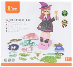 Dřevěné magnetické oblékání - dívka