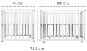 Bílá dětská ohrádka 100x75 cm – Roba