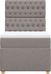 Box spring postel s matrací taupe 80x200 cm textil 3293418