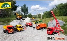 Lena Popelářské auto Arocs / Auto na hraní / s nálepkami / oranžová