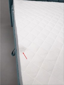 Modrá čalouněná dvoulůžková postel s úložným prostorem s matrací/s topperem 180x200 cm Elva Bold Line - II. jakost – Bonami Selection