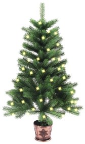 Umělý vánoční stromek s LED diodami 90 cm zelený,  3077466 HangarStore.cz