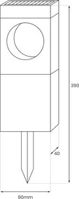 Exteriérová solární zapichovací svítidlo Cyklop