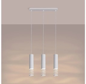 Sollux SL.1688 - Lustr na lanku LAMI 3xGU10/10W/230V bílá