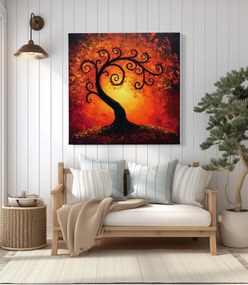 Obraz na plátně - Strom života Zářivý krucánek FeelHappy.cz Velikost obrazu: 80 x 80 cm