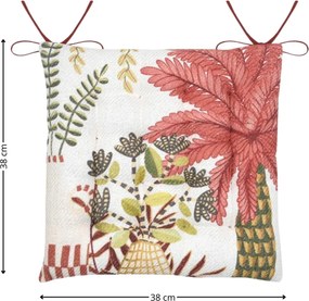 Podsedák na židli Maota 38x38 cm červený/vícebarevný