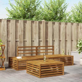 4 ks Venkovní pohovková souprava Masivní akátové dřevo Přírodní 3374084