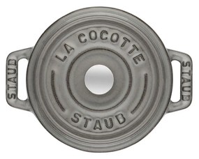 Staub Cocotte hrnec kulatý 12 cm/0,4 l šedý, 1101218