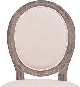 Jídelní židle 6 ks krémové textil 274620