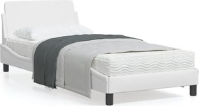 vidaXL Rám postele s čelem 80 x 200 cm umělá kůže [373084] Barva: Bílá