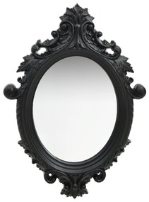 Nástěnné zrcadlo zámecký styl 56 x 76 cm černé - Default Title
