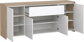 FALCO Komoda Nerea 316 jackson hickory/bílý lesk