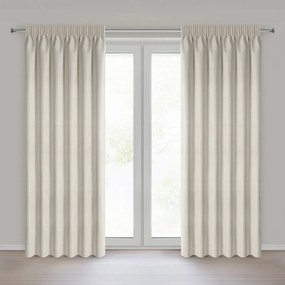 ZATEMŇOVACÍ ZÁVĚS (100%) NA PÁSCE ZOEY 140X270 CM TMAVĚKRÉMOVÝ