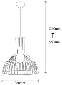 OPVIQ Závěsné osvětlení FELLINI 40 cm 527ABY1754
