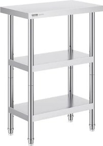 Nerezový stůl na přípravu jídla Komerční kuchyňský pracovní stůl 35,6 × 61 cm