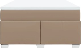 Box spring postel s matrací cappuccino 140x200 cm umělá kůže 3285216