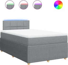 Box spring postel s matrací světle šedá 120 x 200 cm textil 3289723