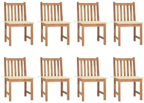 Zahradní židle s poduškami 8 ks masivní teak 3073144