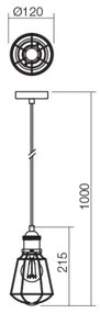 Redo 01-1301 - Lustr na lanku THARU 1xE27/42W/230V
