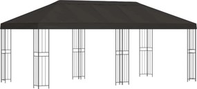 Zahradní altán 6 x 3 m Antracitová Polyester a ocel 190 gsm 3375984