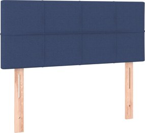 Box spring postel s matrací a LED modrá 90x190 cm textil 3133683
