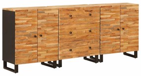 Servírovací skříň 3 ks 60 x 33 x 75 cm Masivní mangové dřevo 3310101