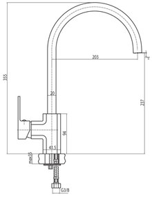 LOTOSAN Victoria kuchyňská baterie stojánková boční, chrom AQ LB54960