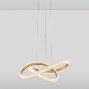 Zlaté závěsné LED světlo Nova Luce Medora 52,5 cm