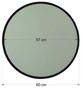 Kulaté nástěnné zrcadlo Ayna 60 cm černé