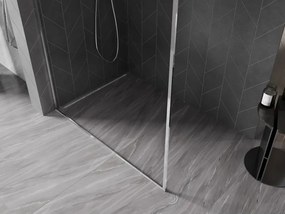 Mexen, Mexen Kioto-XF L sprchová stěna s rámem 90 x 202 cm, průhledná 10 mm, chrom - 800-090-174-01-00-XF