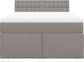 Box spring postel s matrací taupe 140x200 cm textil 3288229