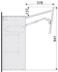 EBS EH90YHH Skříňka horní zalamovací, 90 cm, dub halifax tabák 1 set