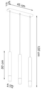 Sollux SL.0959 - Lustr na lanku VIZIER 3xG9/40W/230V bílá