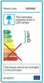 NV 9925666 Venkovní nástěnné svítidlo DARF černý hliník ABS difuzor LED 2x5W 3000K 100-240V 115st. IP65 světlo nahoru a dolů - NOVA LUCE
