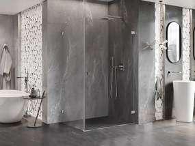 Mexen Lunar-B, pravostranný výklopný sprchový kout 100 x 90 cm, 8mm čiré sklo, chromový profil, 832-100-090-01-00-P