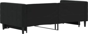 Válenda s přistýlkou černá 90 x 190 cm samet 3196706