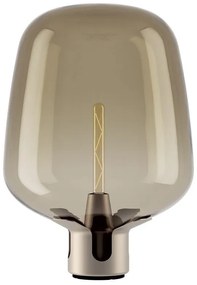 Lodes Flar large, lampa z medového skla a champagne základny se stmívačem, 1x25W E27, výška 62,5cm