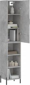 Skříň highboard betonově šedá 34,5x34x180 cm kompozitní dřevo 3198989