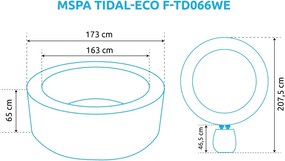 Mspa | Vířivý bazén MSPA Tidal F-TD066WE | 11400306